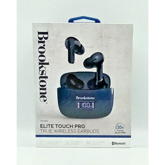 Brookstone | Headphones | Brookstone Elite Touch True Pro Wireless Earbuds Dark Blue | Poshmark